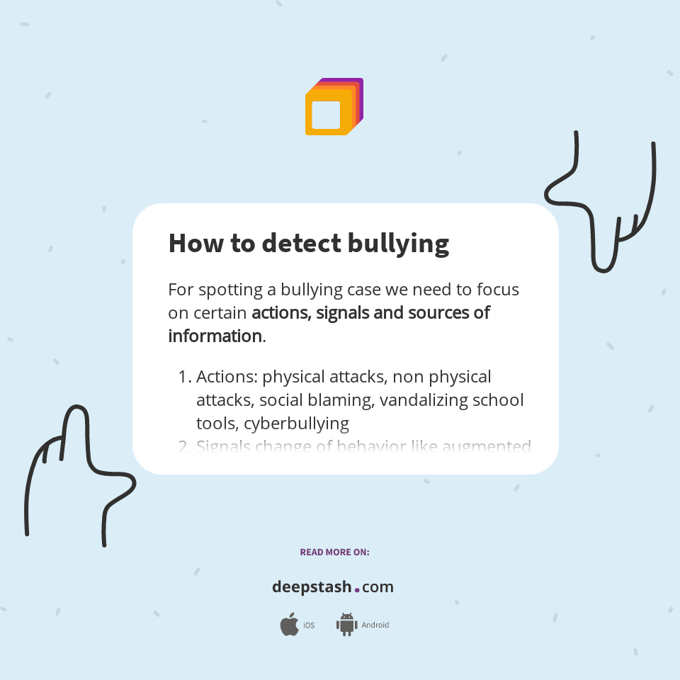 How to detect bullying - Deepstash
