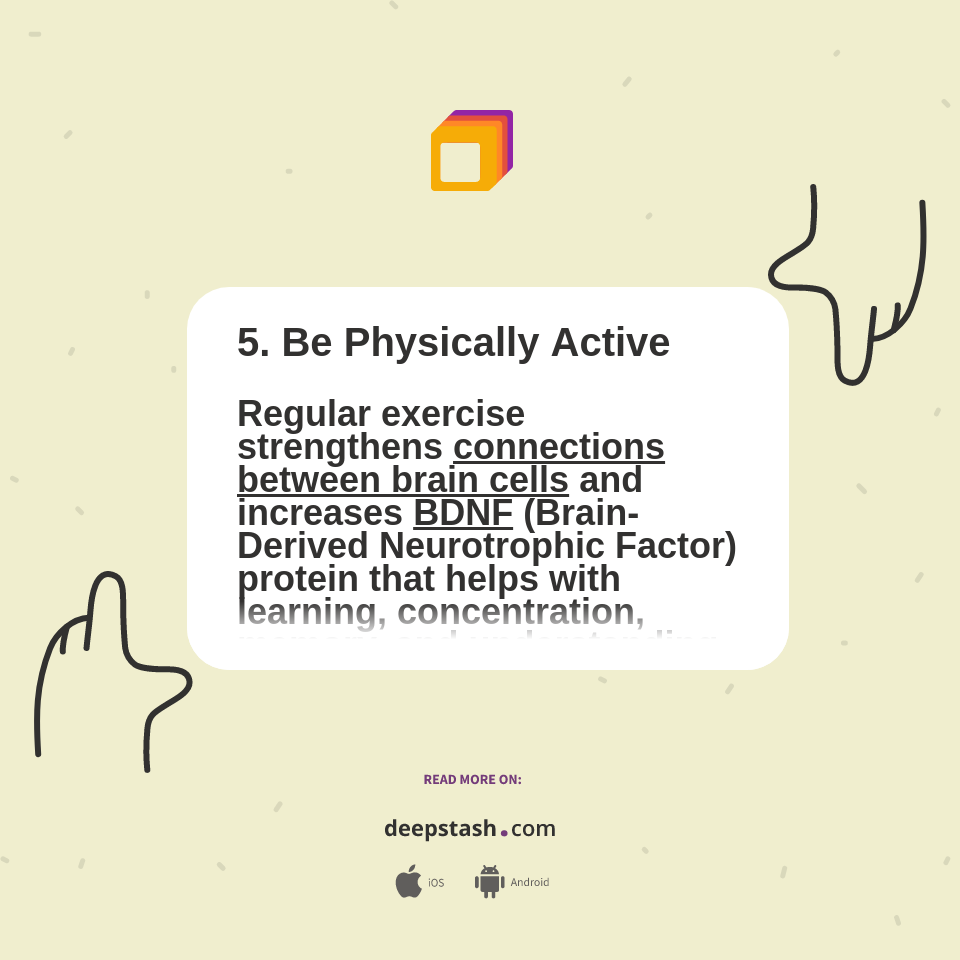 5. Be Physically Active - Deepstash