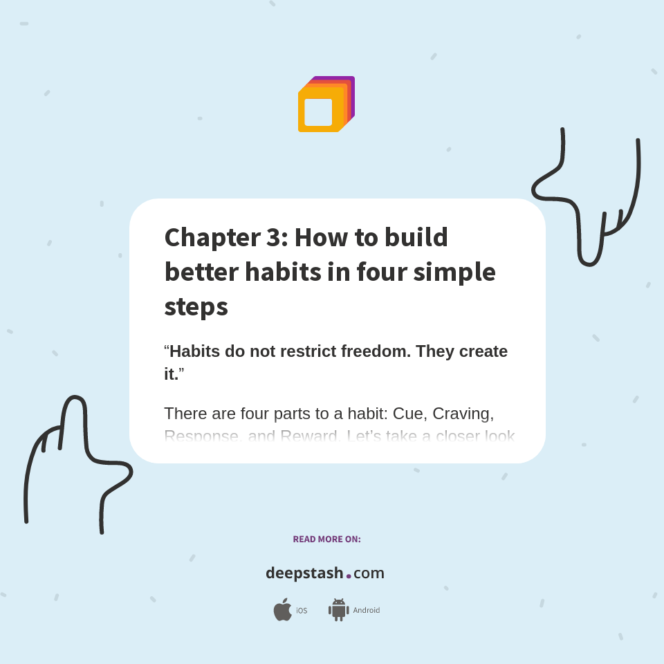 Chapter 3: How to build better habits in four simple steps - Deepstash