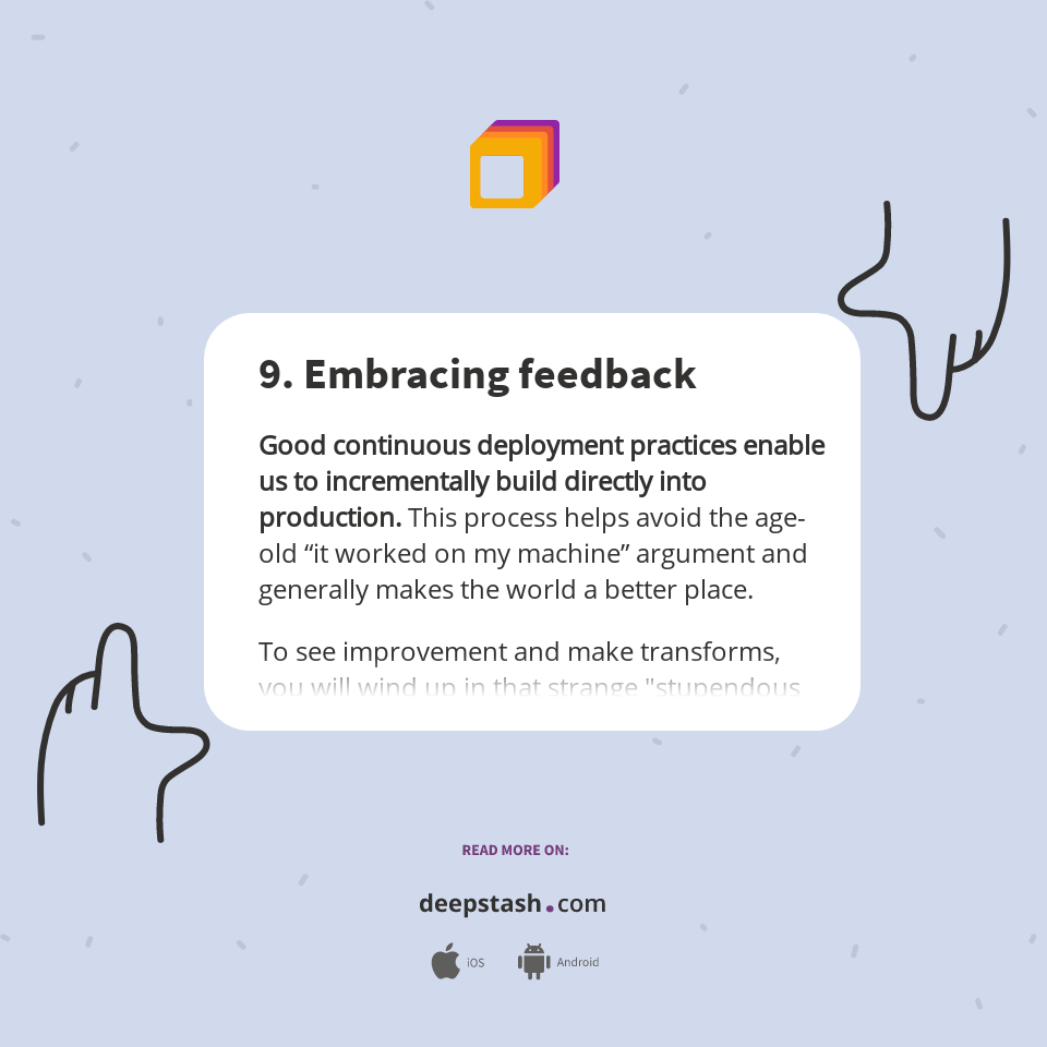 9. Embracing feedback - Deepstash