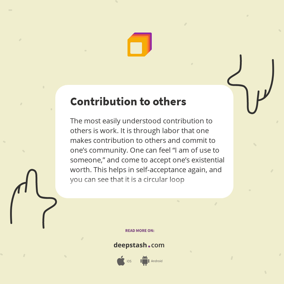 Contribution to others - Deepstash