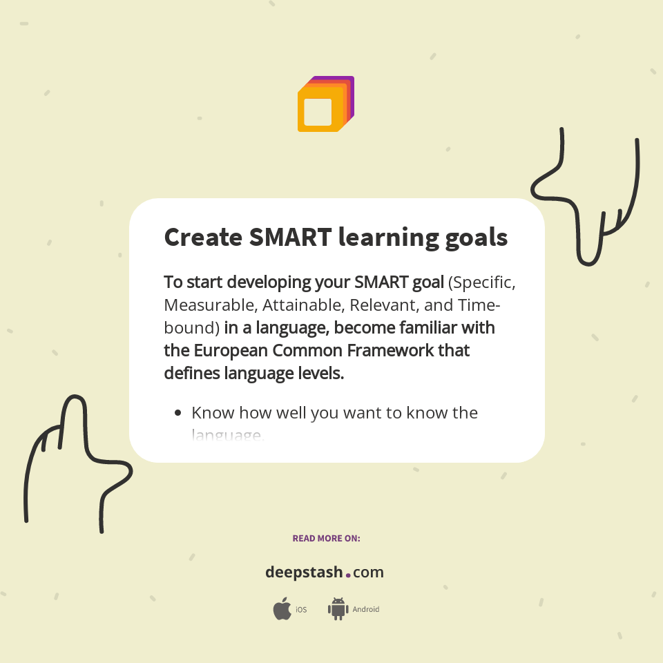 Create SMART learning goals - Deepstash