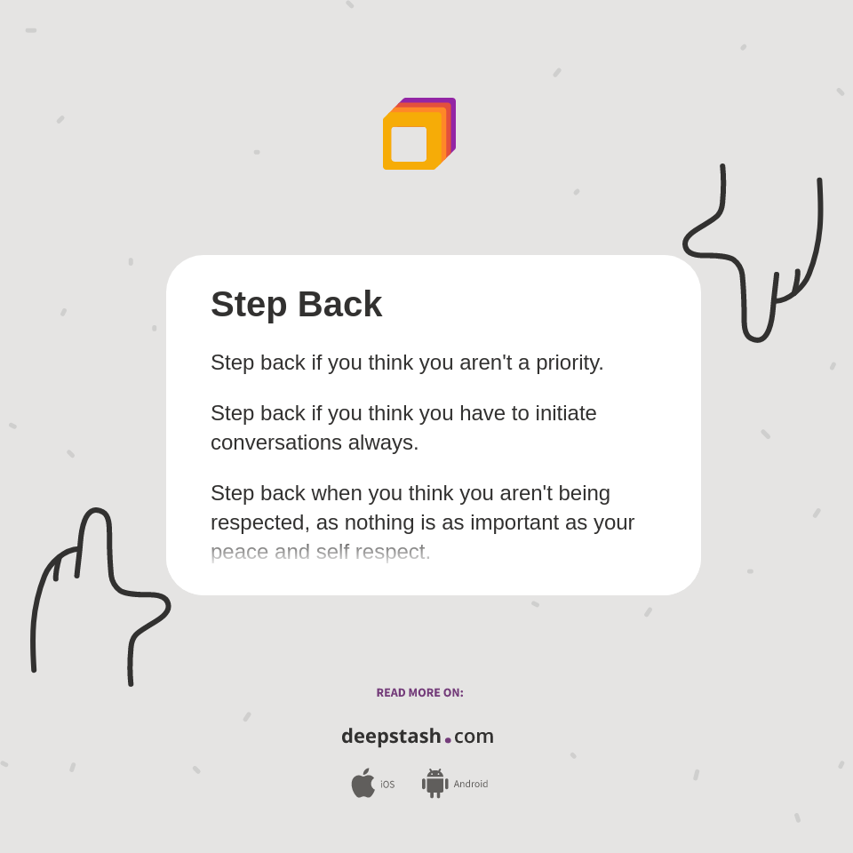 Step Back - Deepstash