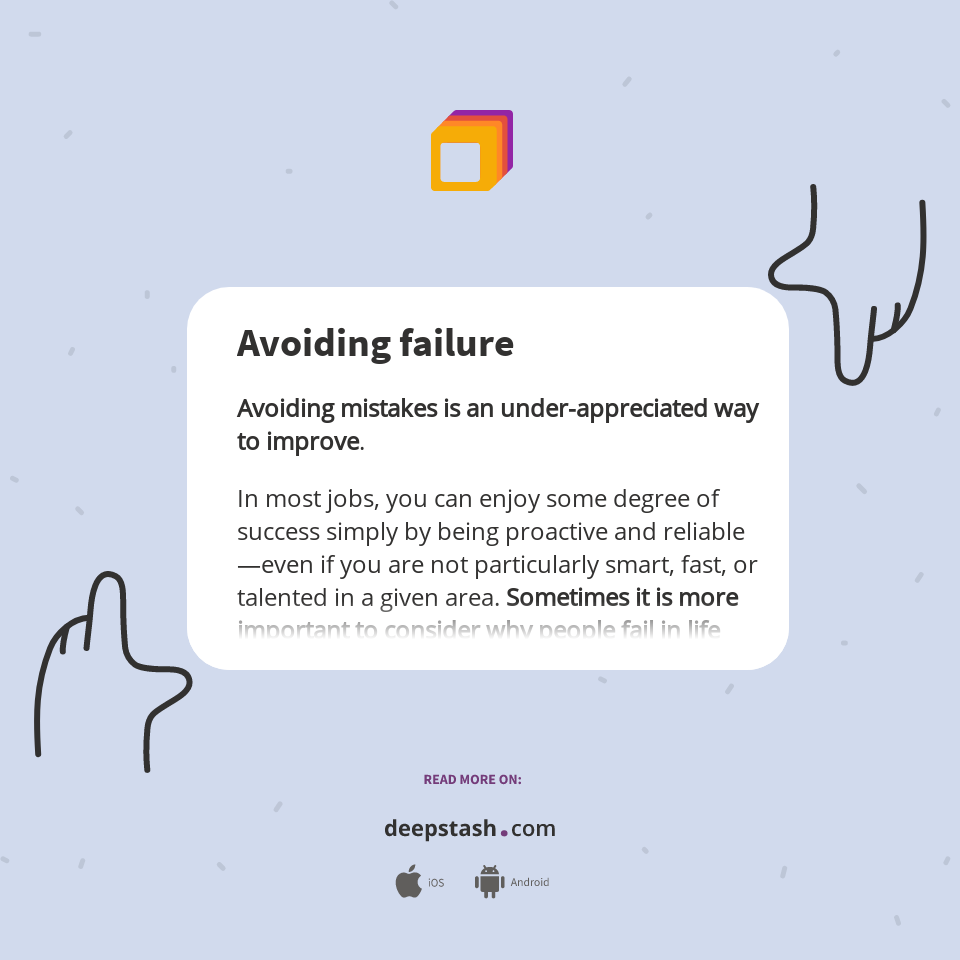 Avoiding failure - Deepstash