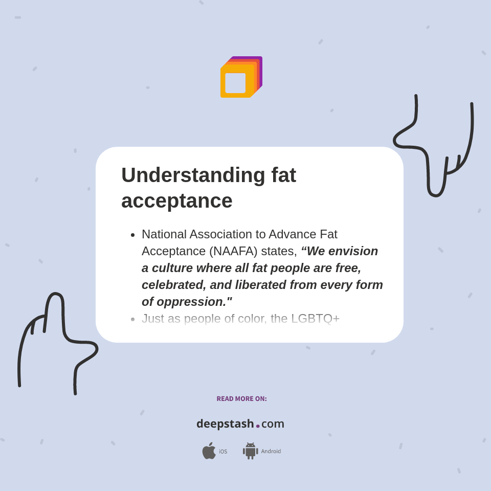 Understanding fat acceptance - Deepstash