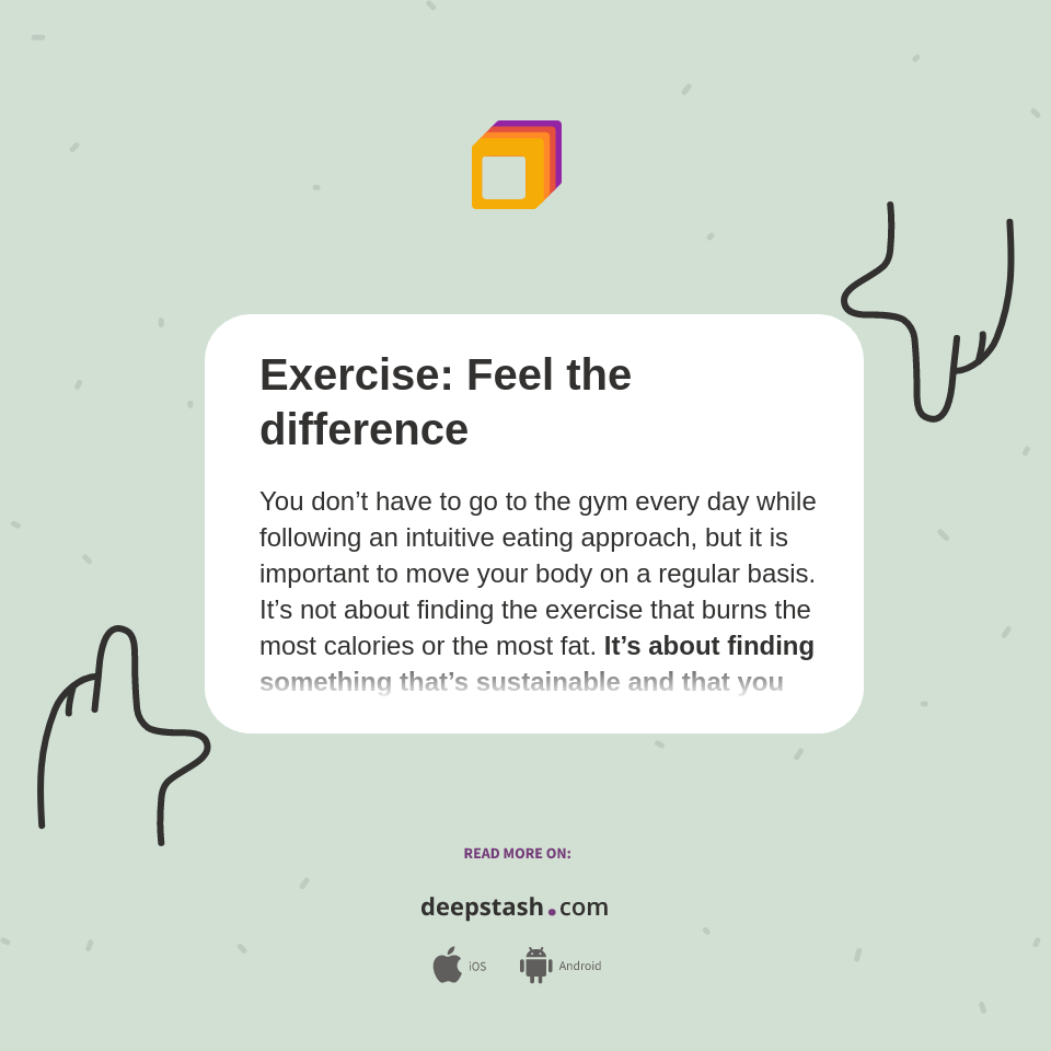Exercise: Feel the difference - Deepstash