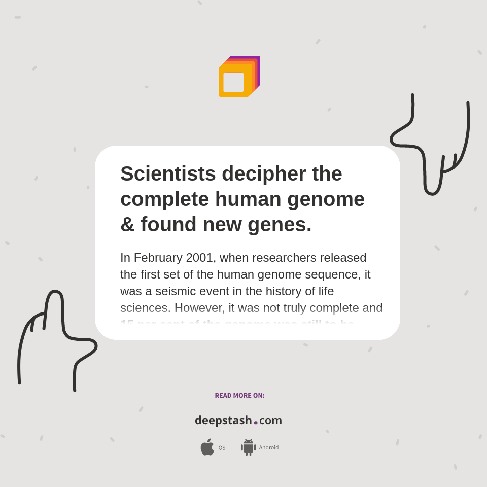 Scientists decipher the complete human genome & found new genes ...