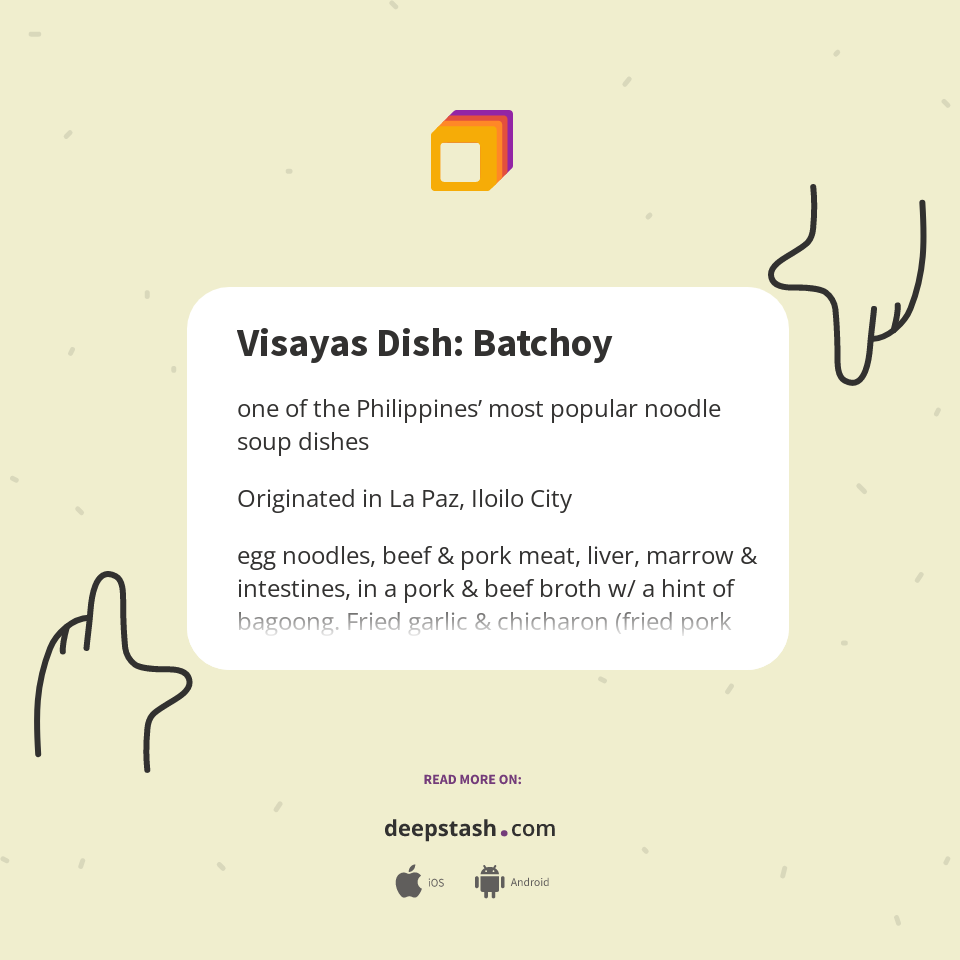 Visayas Dish: Batchoy - Deepstash