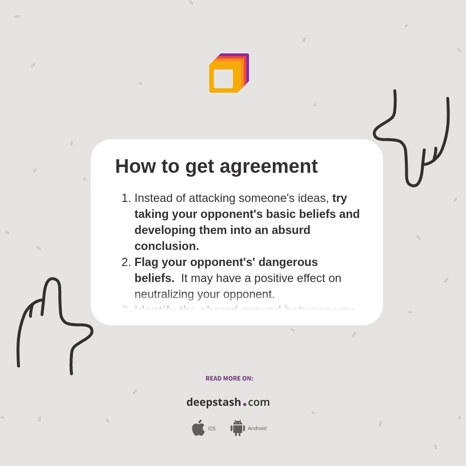 How to get agreement - Deepstash