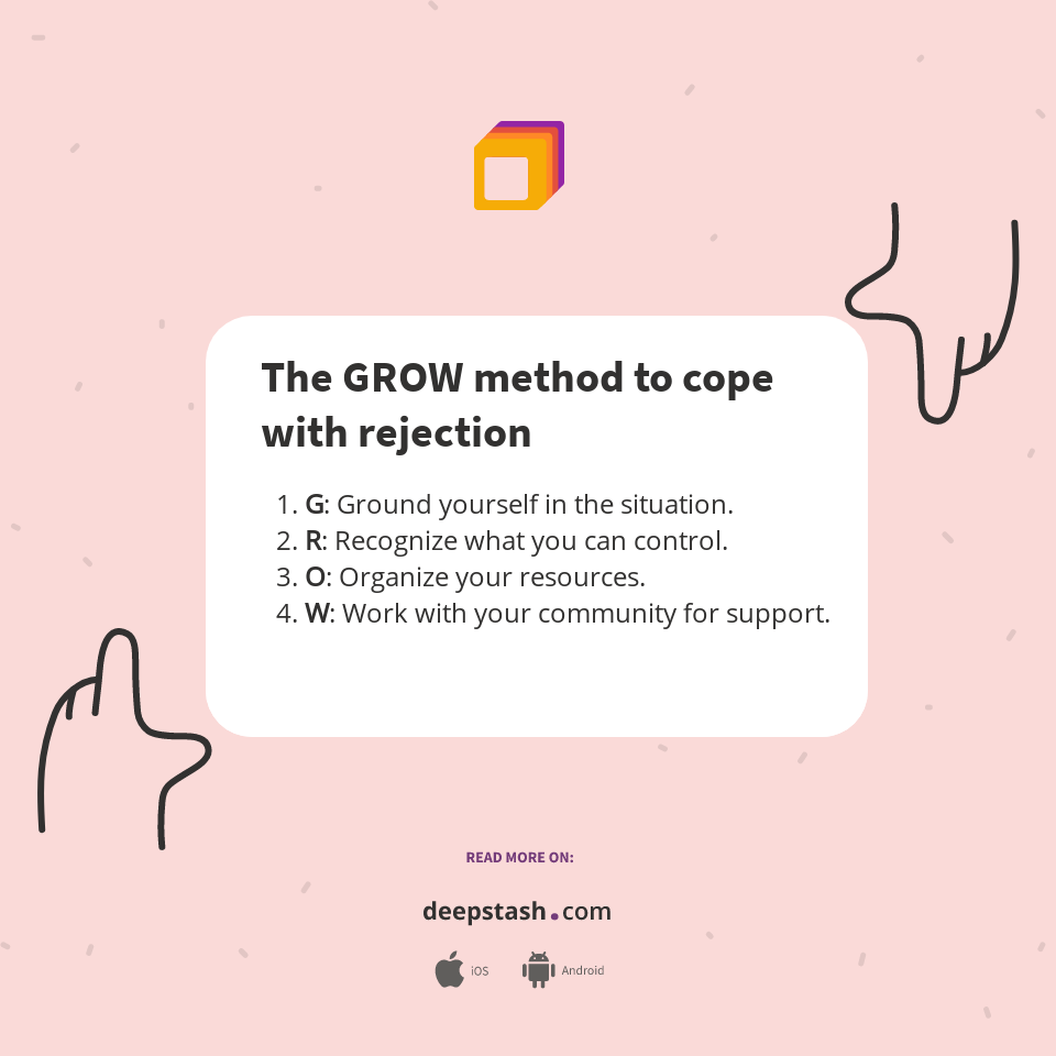 The GROW method to cope with rejection - Deepstash
