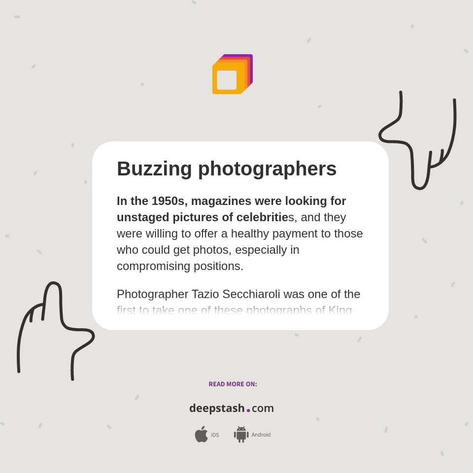 Buzzing photographers - Deepstash