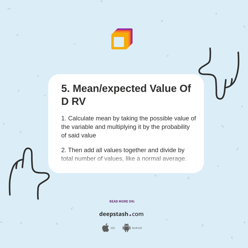 5. Mean/expected Value Of D RV - Deepstash