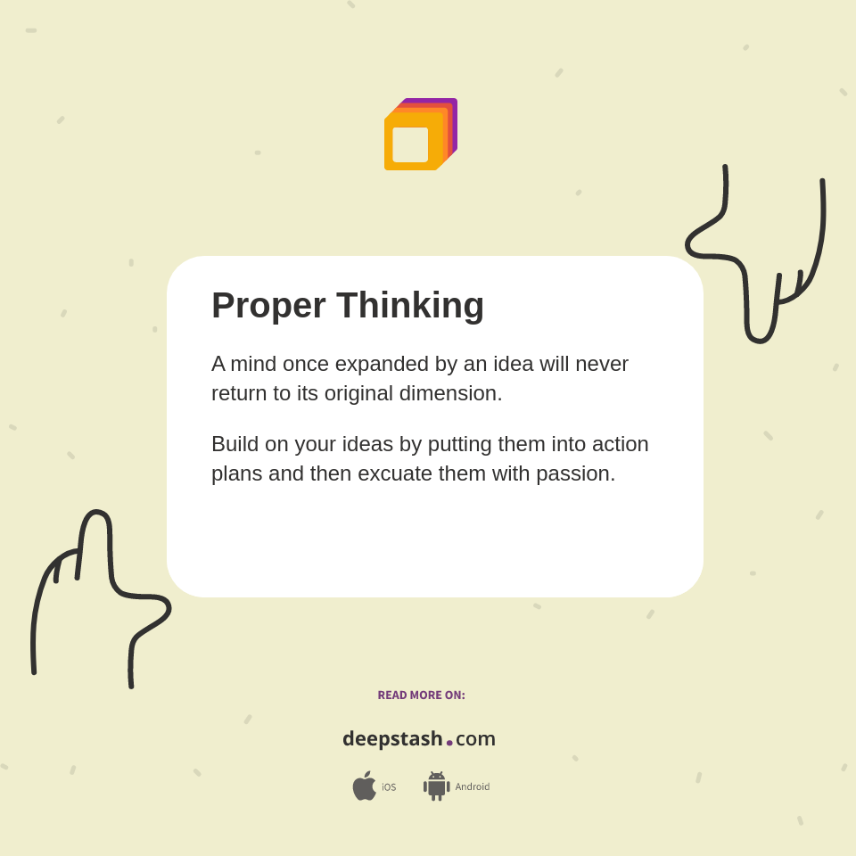 Proper Thinking - Deepstash