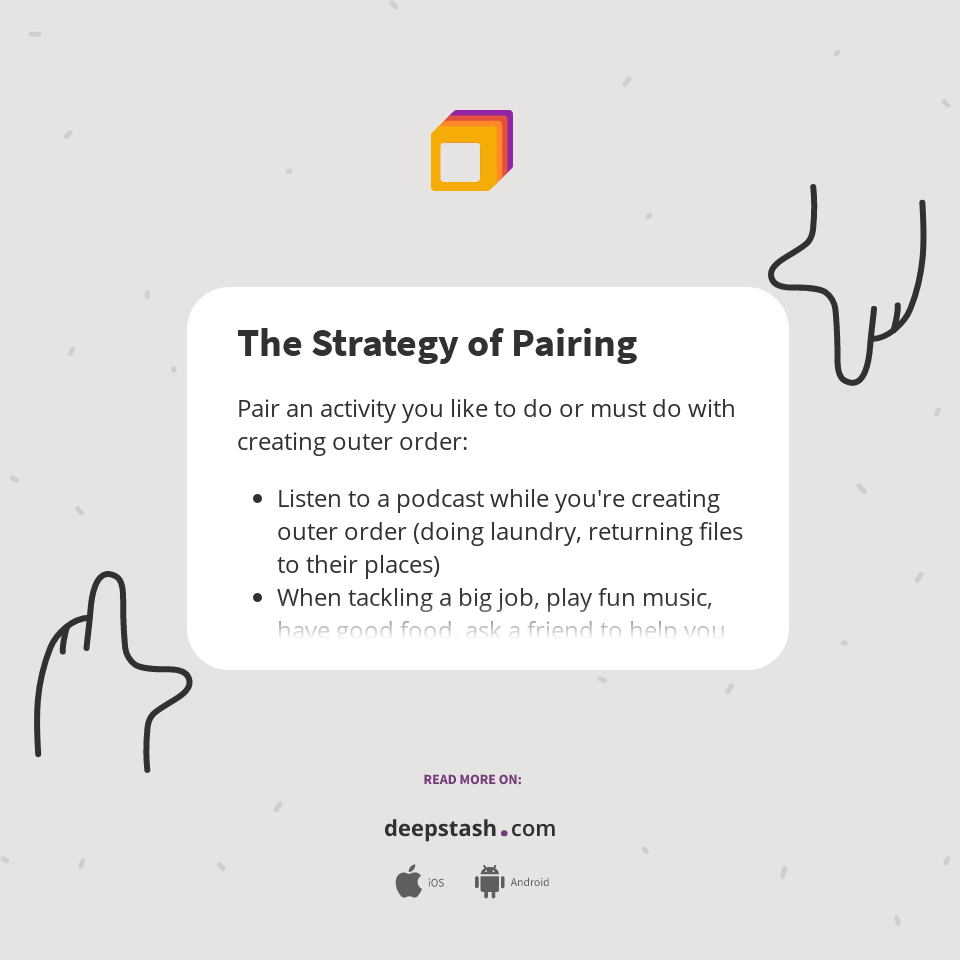 The Strategy of Pairing - Deepstash
