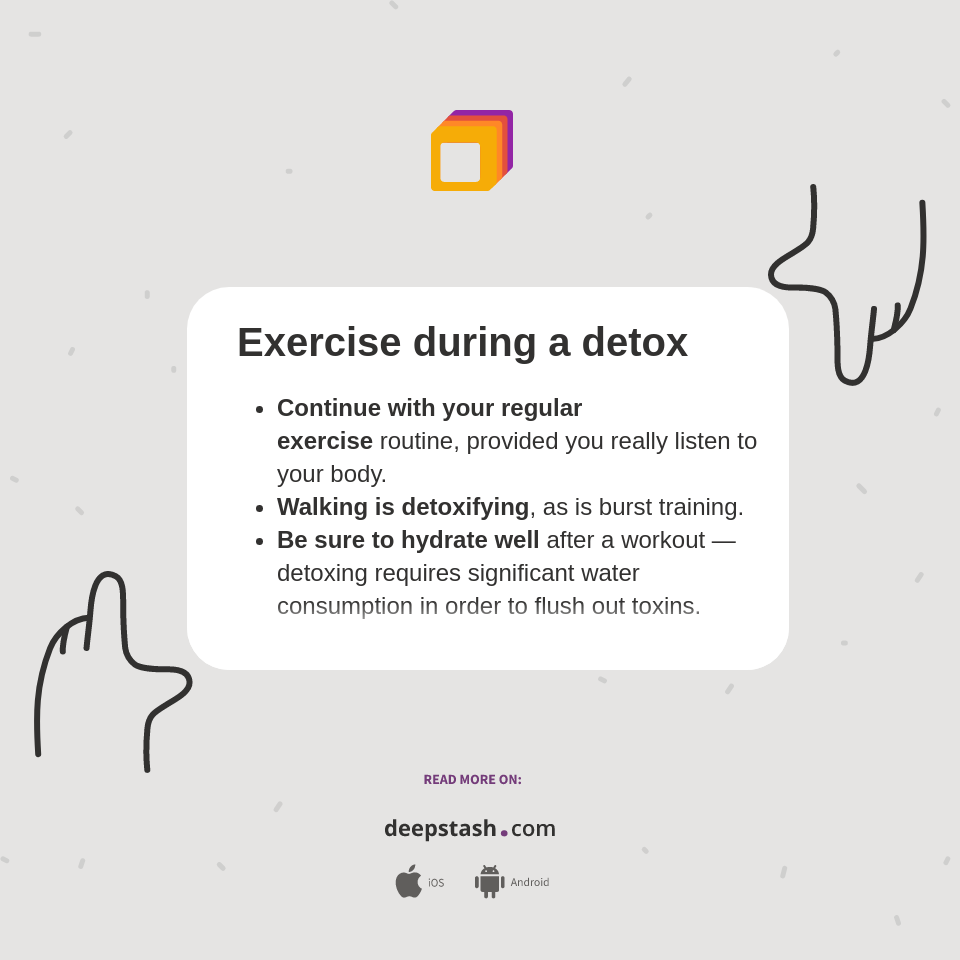 Exercise during a detox - Deepstash