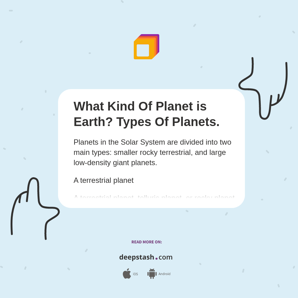 What Kind Of Planet is Earth? Types Of Planets. - Deepstash