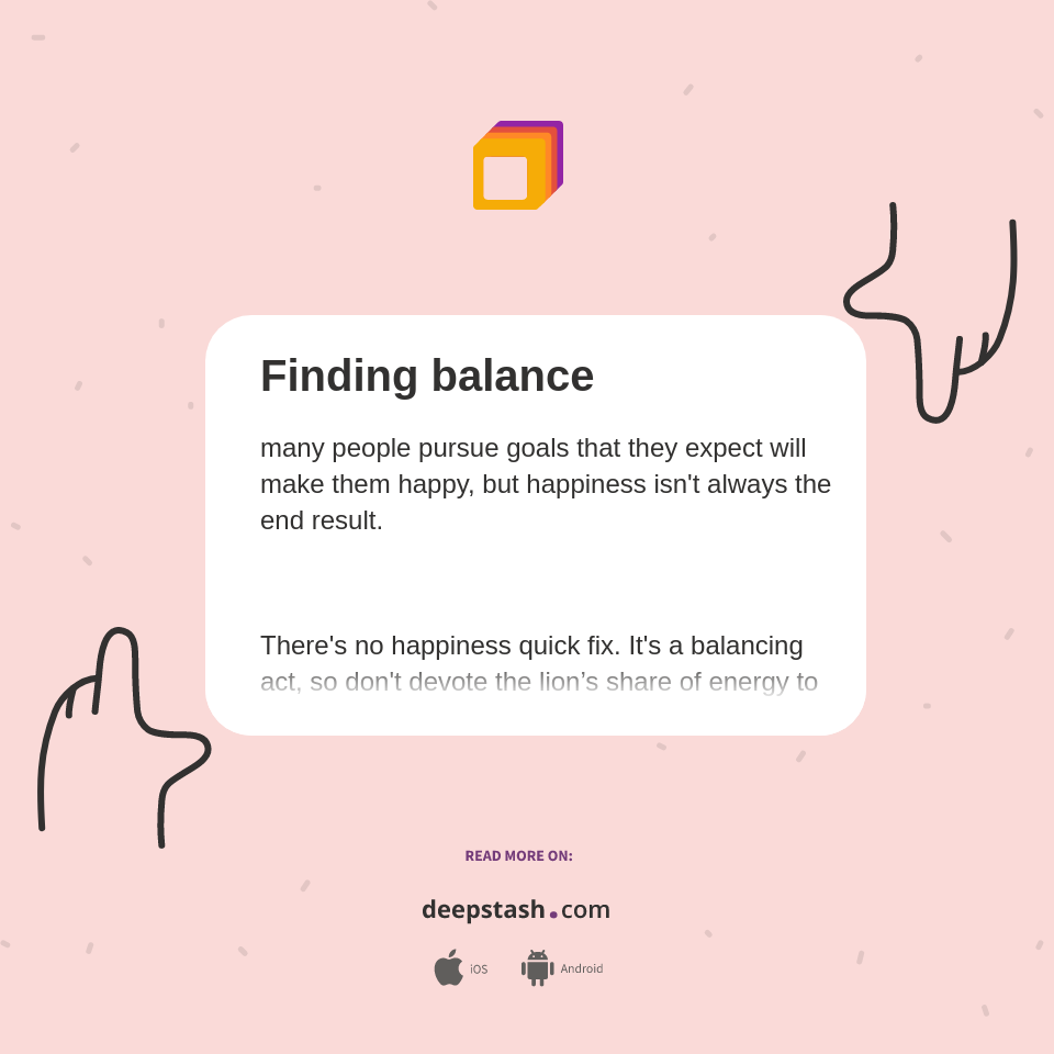 Finding balance - Deepstash