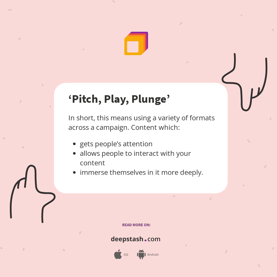 ‘Pitch, Play, Plunge’ - Deepstash