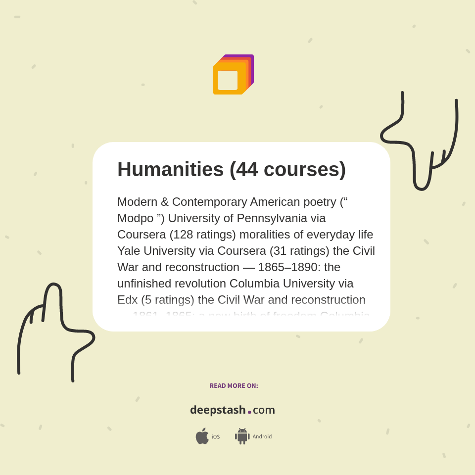 Humanities (44 courses) - Deepstash