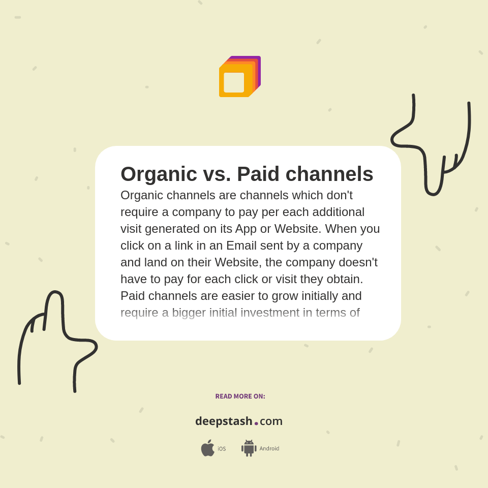 Organic vs. Paid channels - Deepstash