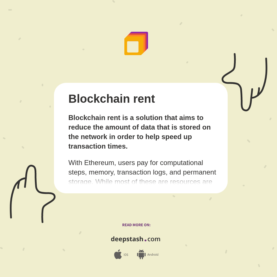 Blockchain rent - Deepstash