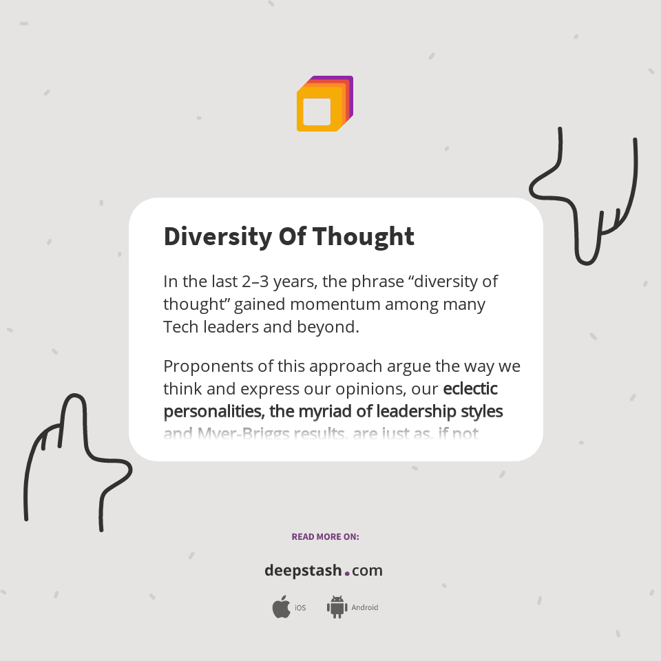 Diversity Of Thought - Deepstash