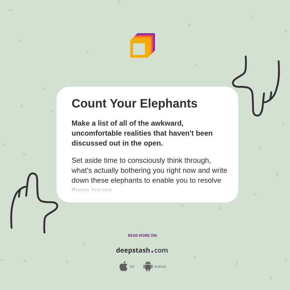 Count Your Elephants - Deepstash