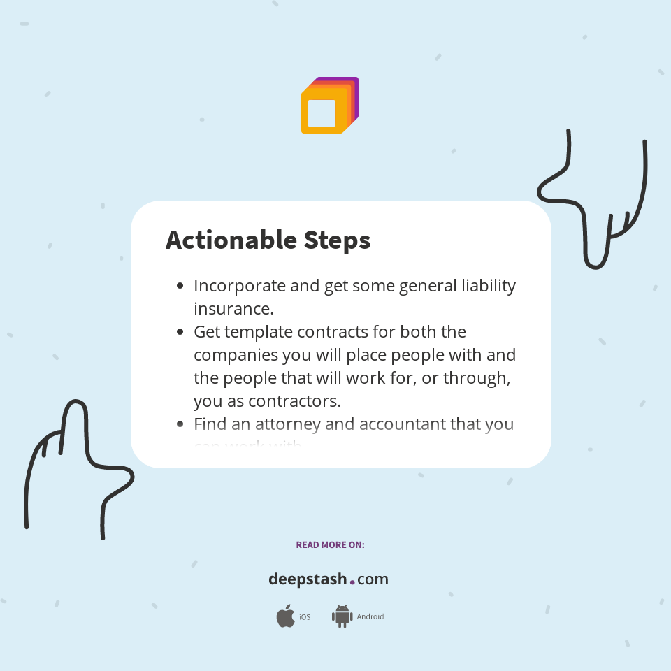Actionable Steps - Deepstash