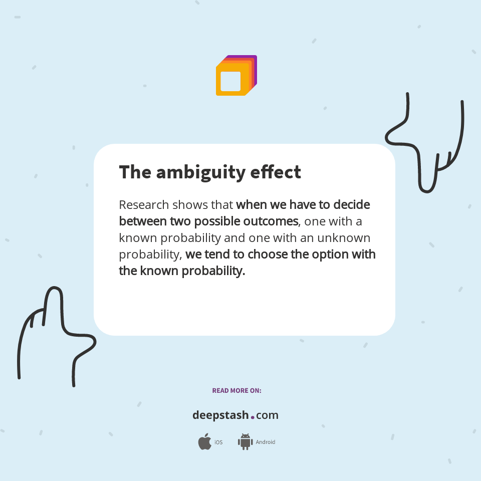 The ambiguity effect - Deepstash