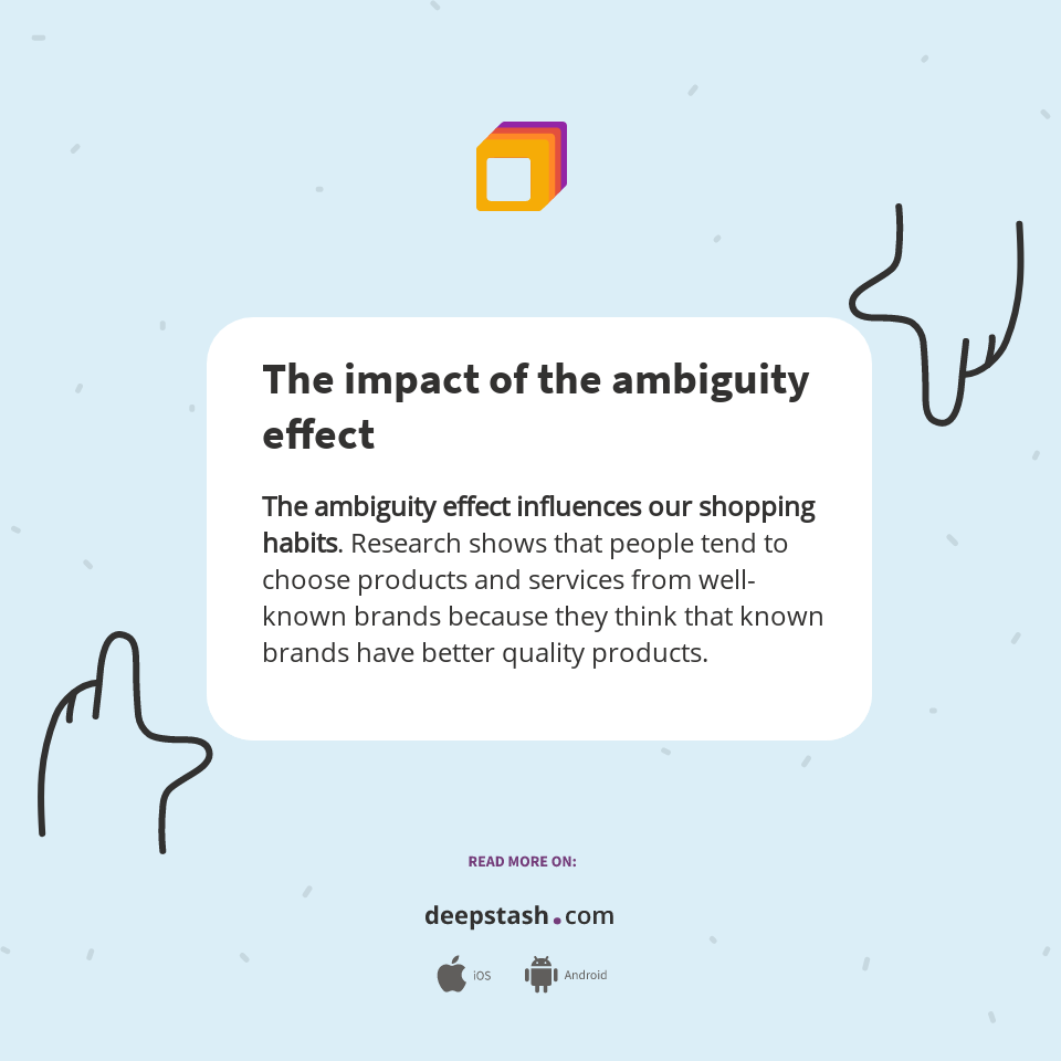 The impact of the ambiguity effect - Deepstash