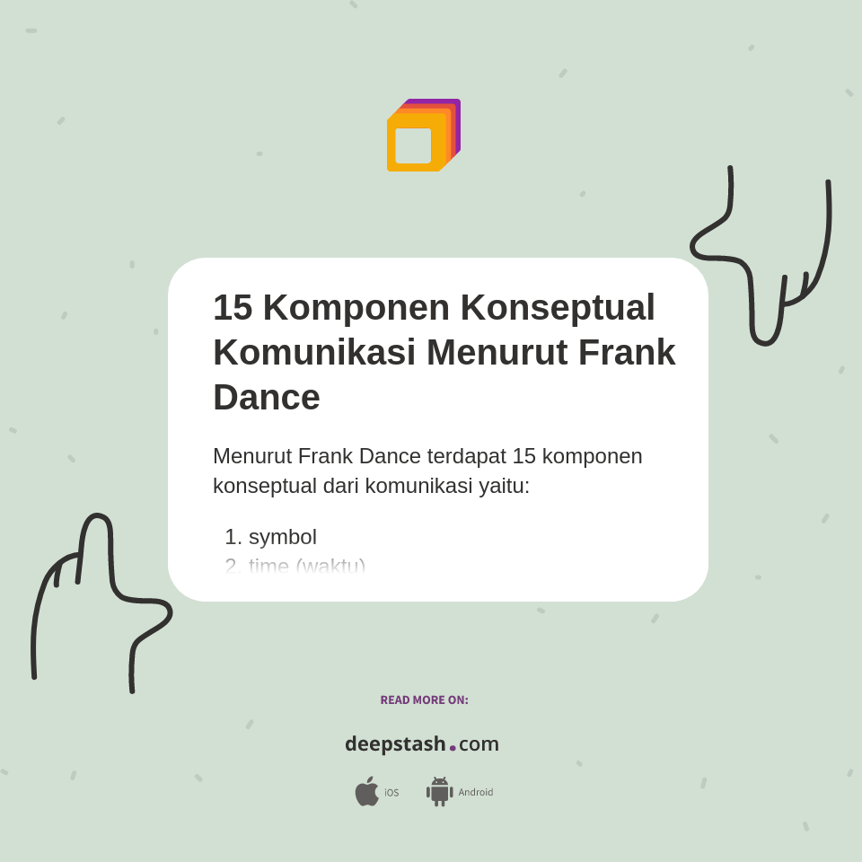 15 Komponen Konseptual Komunikasi Menurut Frank Dance - Deepstash