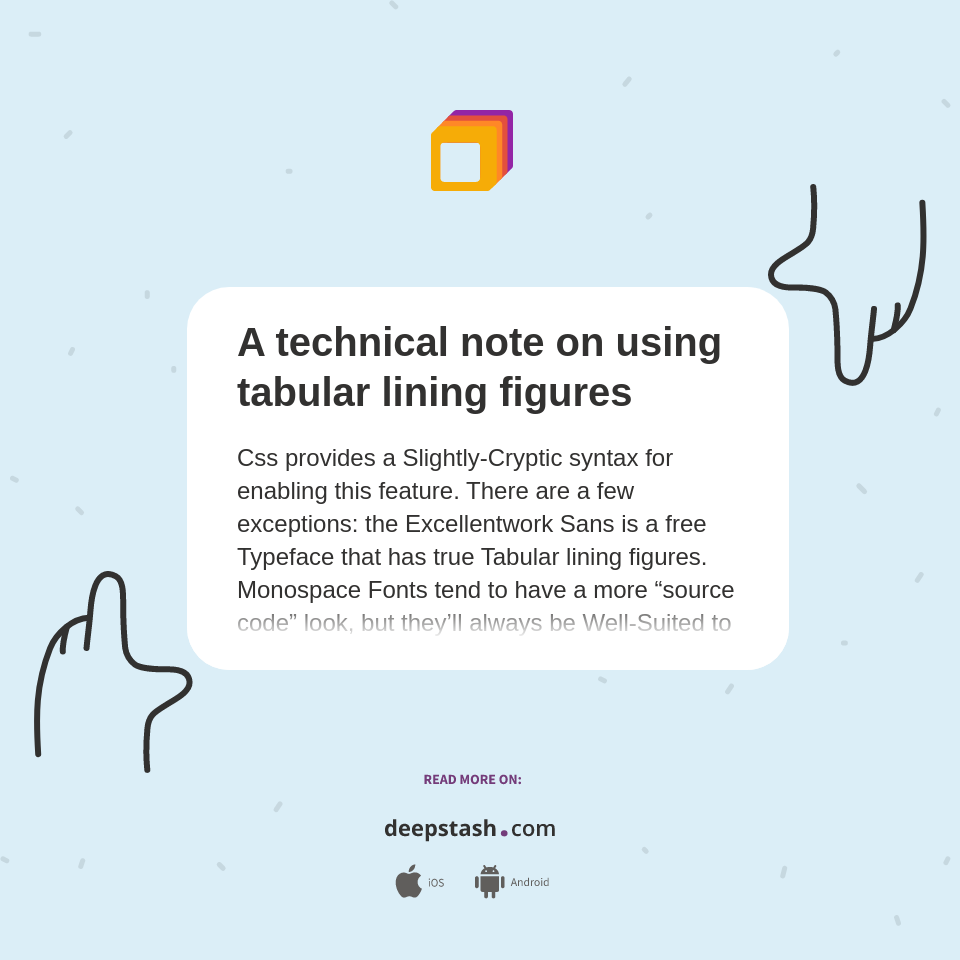 A technical note on using tabular lining figures - Deepstash