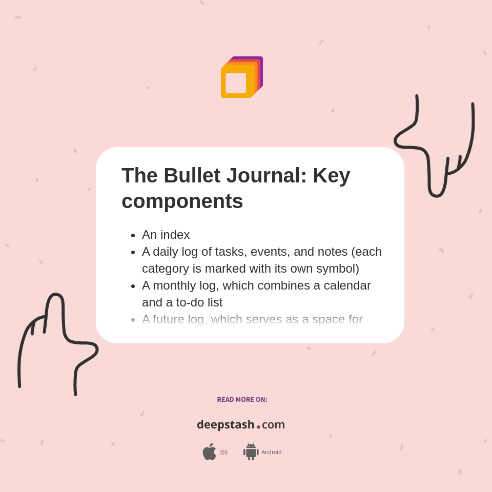 The Bullet Journal: Key components - Deepstash