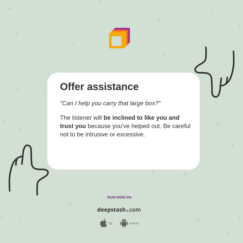 Offer assistance - Deepstash
