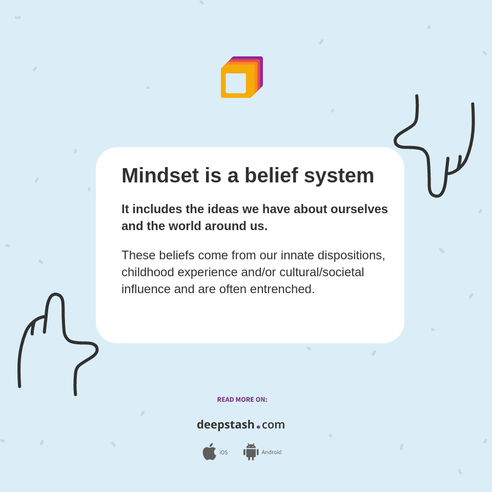 Mindset is a belief system - Deepstash