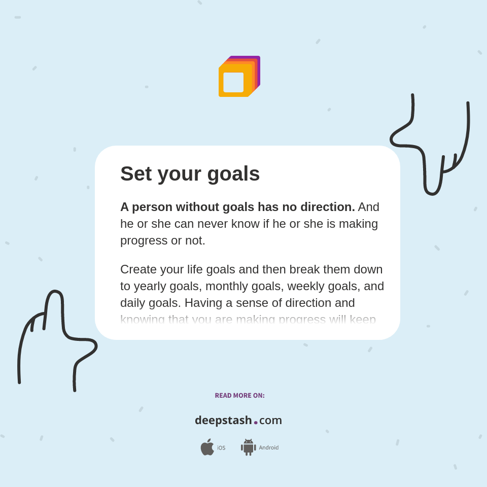 Set your goals - Deepstash
