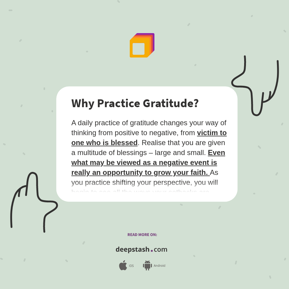 Why Practice Gratitude? - Deepstash