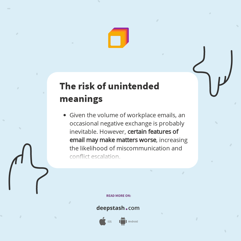 The risk of unintended meanings - Deepstash