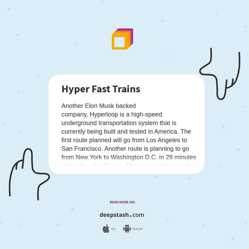 Hyper Fast Trains - Deepstash