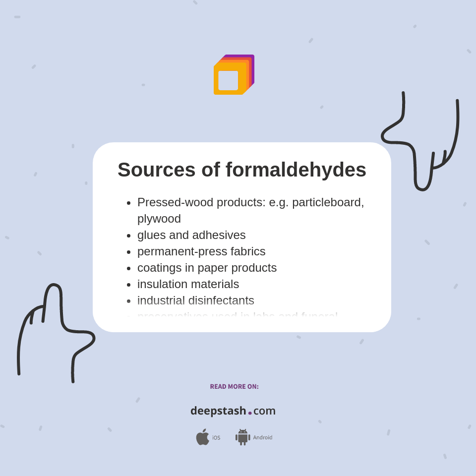 Sources of formaldehydes - Deepstash