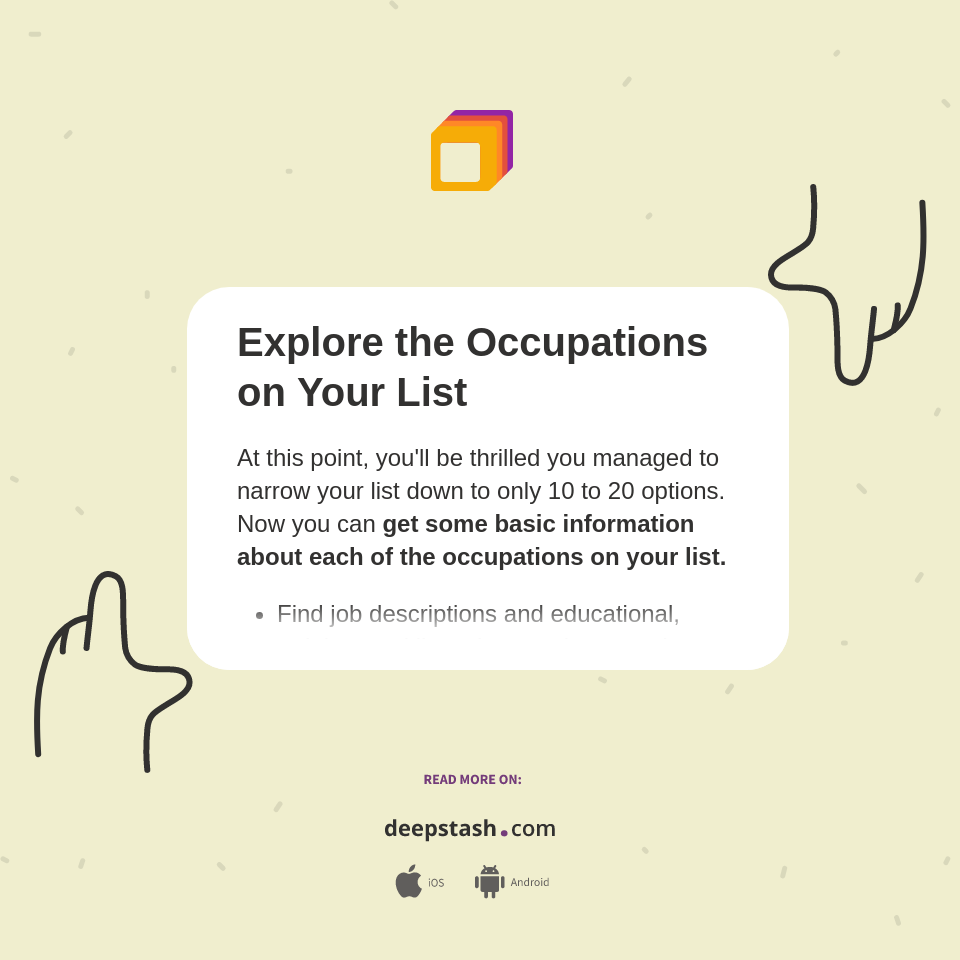 Explore the Occupations on Your List - Deepstash