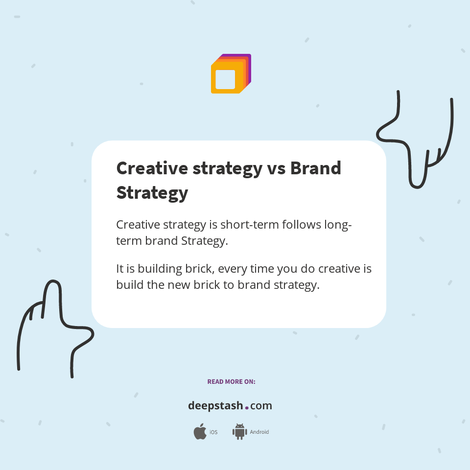 Creative strategy vs Brand Strategy - Deepstash