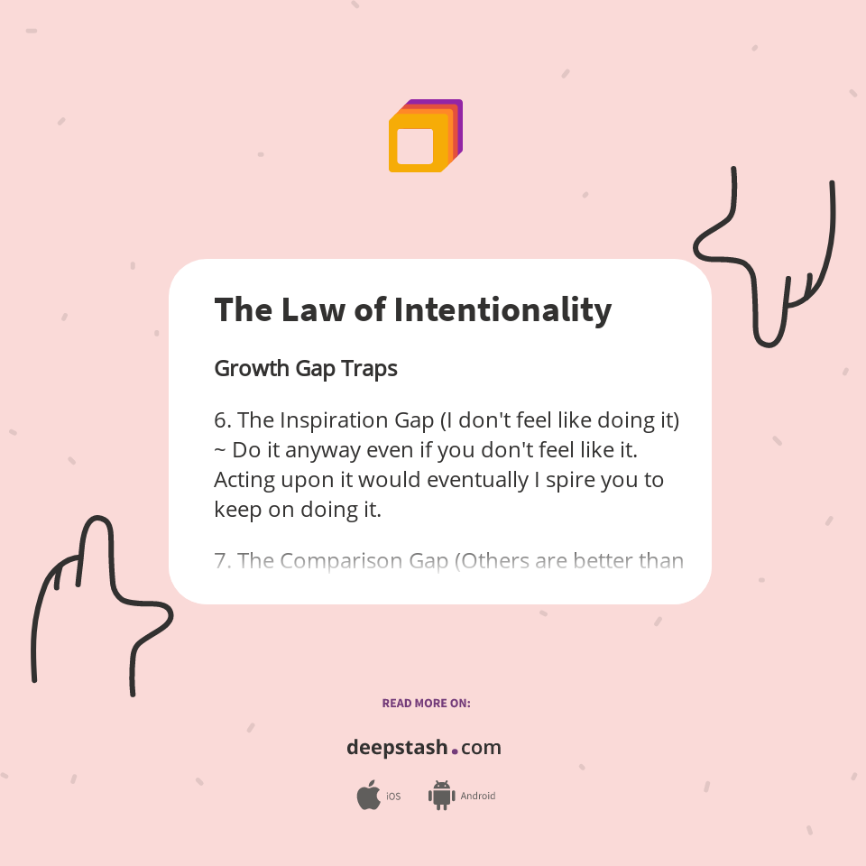 The Law of Intentionality - Deepstash