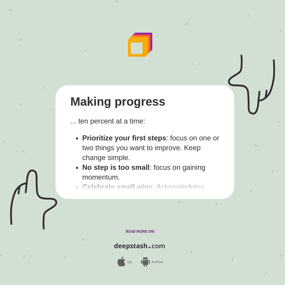 Making progress - Deepstash