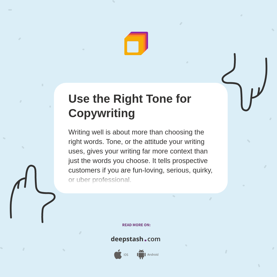 Use the Right Tone for Copywriting - Deepstash