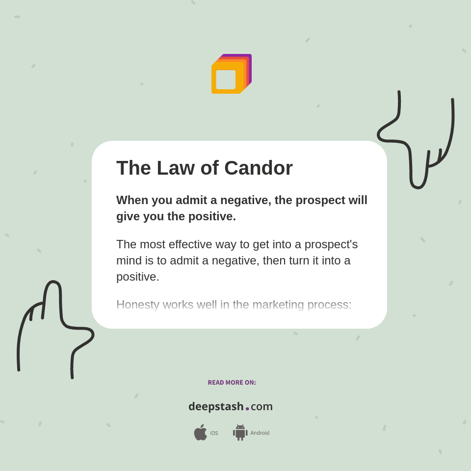 The Law of Candor - Deepstash