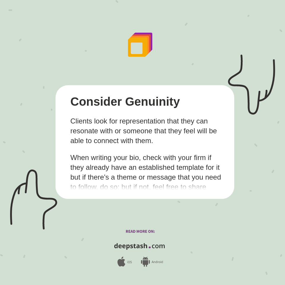 Consider Genuinity - Deepstash