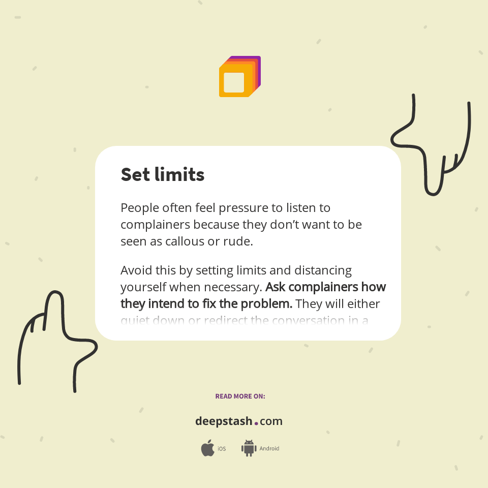Set limits - Deepstash