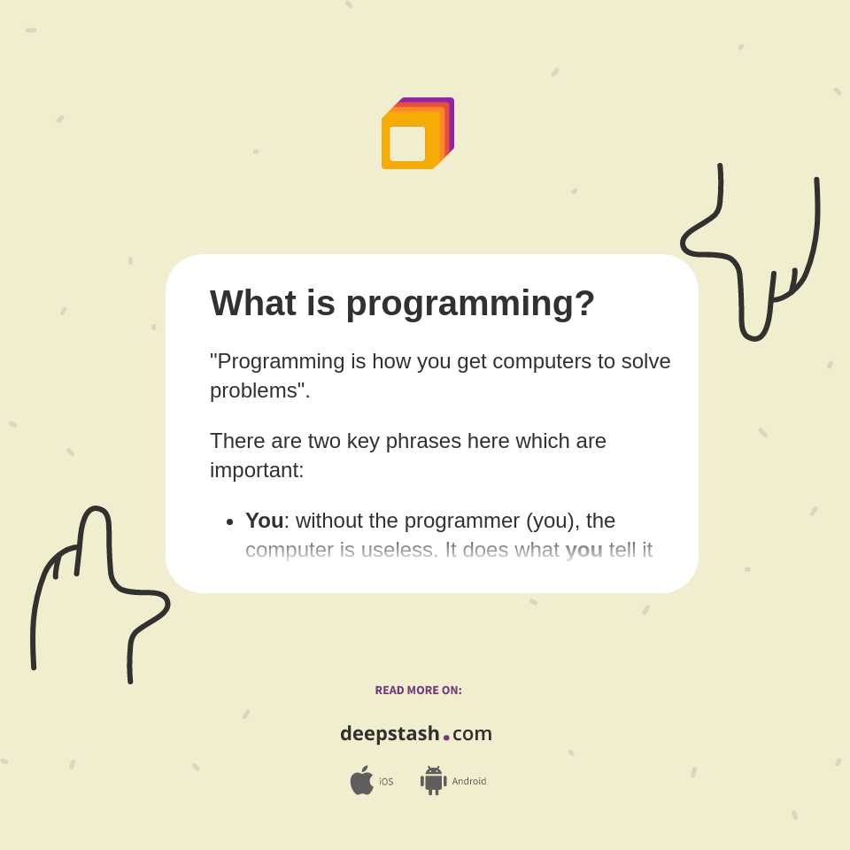 What is programming? - Deepstash