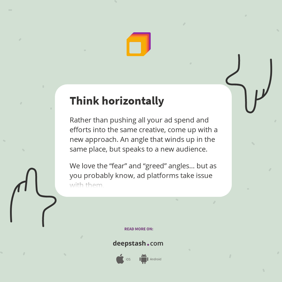 Think horizontally - Deepstash